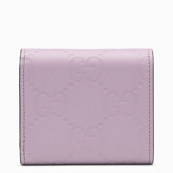 Gucci | Accessories | Gucci Trifold Lavender Leather Wallet | Poshmark